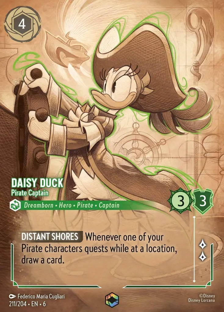 211/204-EN-6: Daisy Duck - Pirate Captain – BAN-TYO TCG