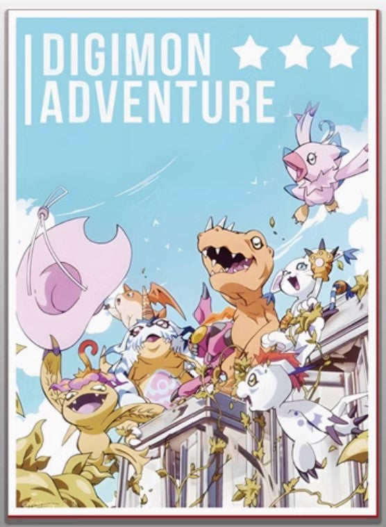 [Sleeves] Digimon Adventure 01 Agumon Gabumon Palmon Biyomon Gomamon T ...
